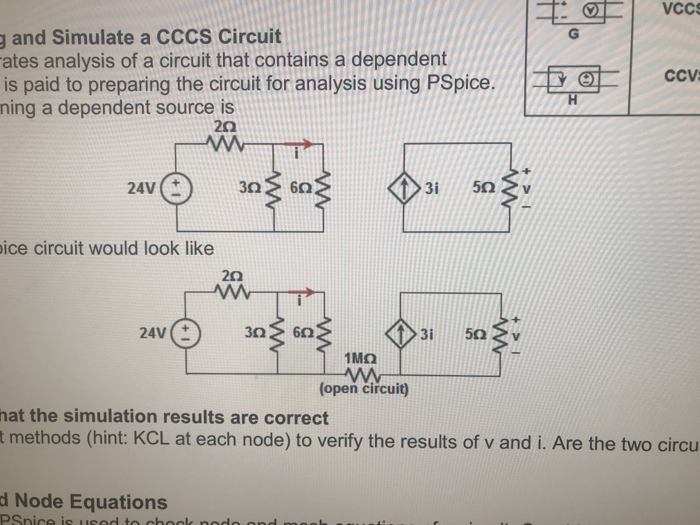 Solved vcc and Simulate a CCCS Circuit ates analysis of a | Chegg.com