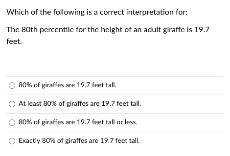 Solved Which of the following is a correct interpretation | Chegg.com