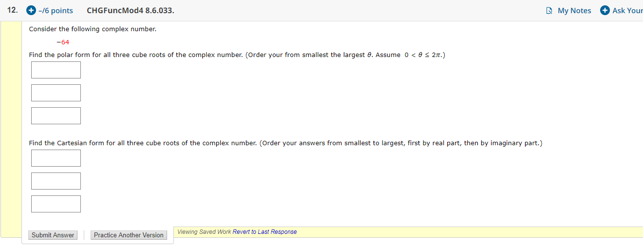 Solved -/6 points QMy Notes Ask Your 12. CHGFuncMod4 | Chegg.com Solved -/6 points QMy Notes Ask Your 12. CHGFuncMod4 | Chegg.com