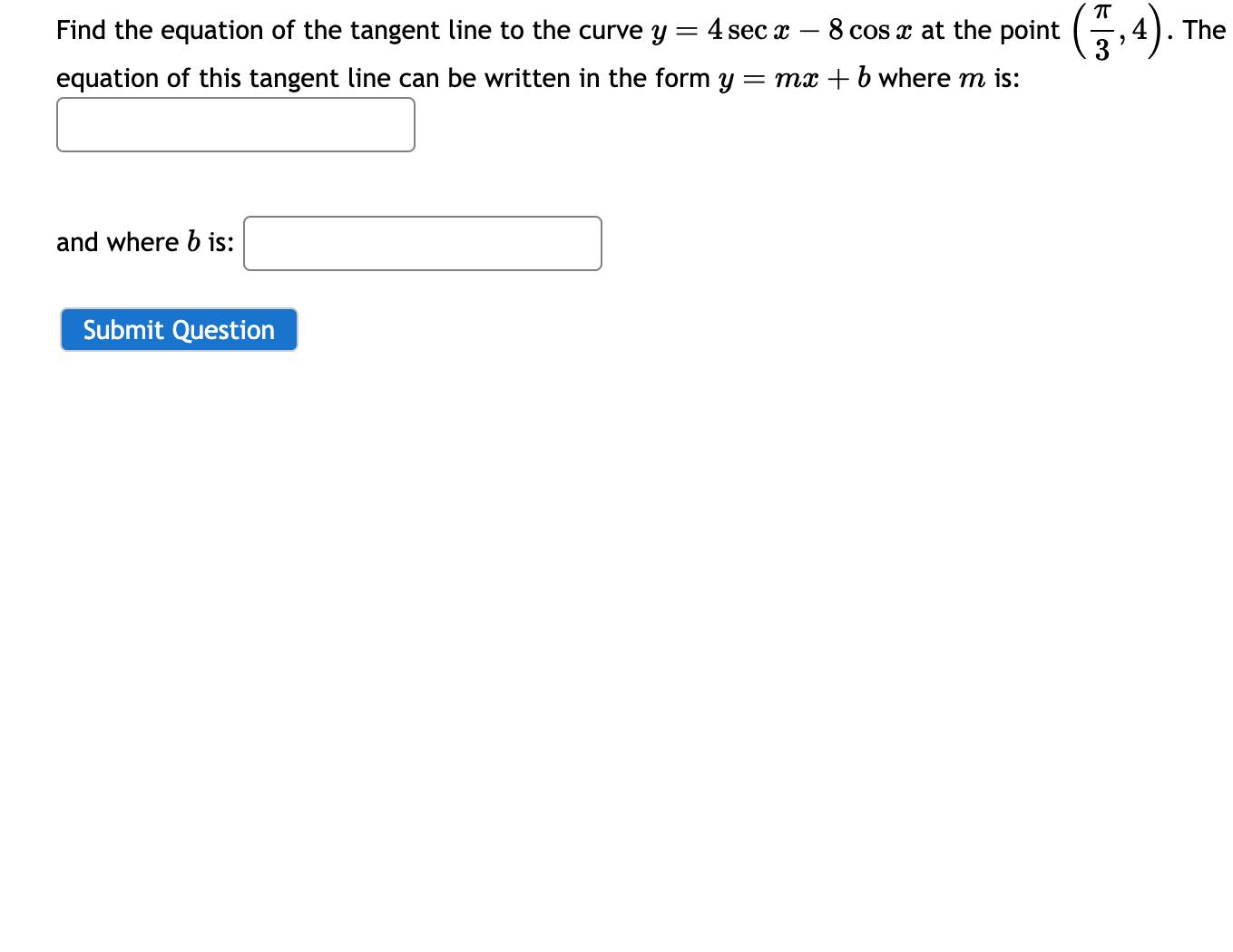 Solved Find the equation of the tangent line to the curve | Chegg.com