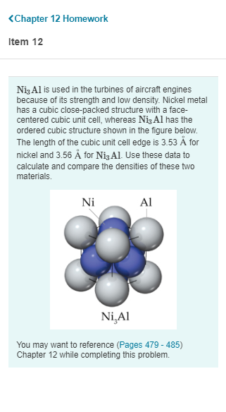Solved Ni3Al is used in the turbines of aircraft engines | Chegg.com
