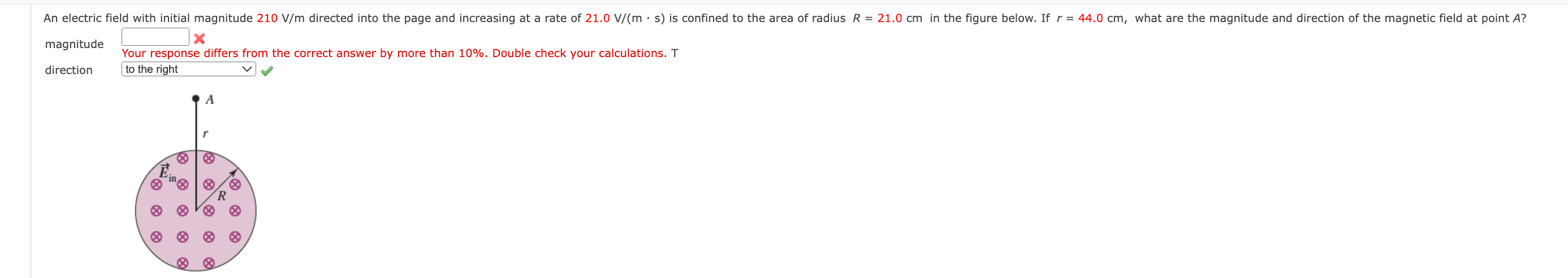 Solved magnitude Your response differs from the correct | Chegg.com