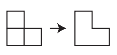 Solved 1. Combine three squares into a square L like | Chegg.com