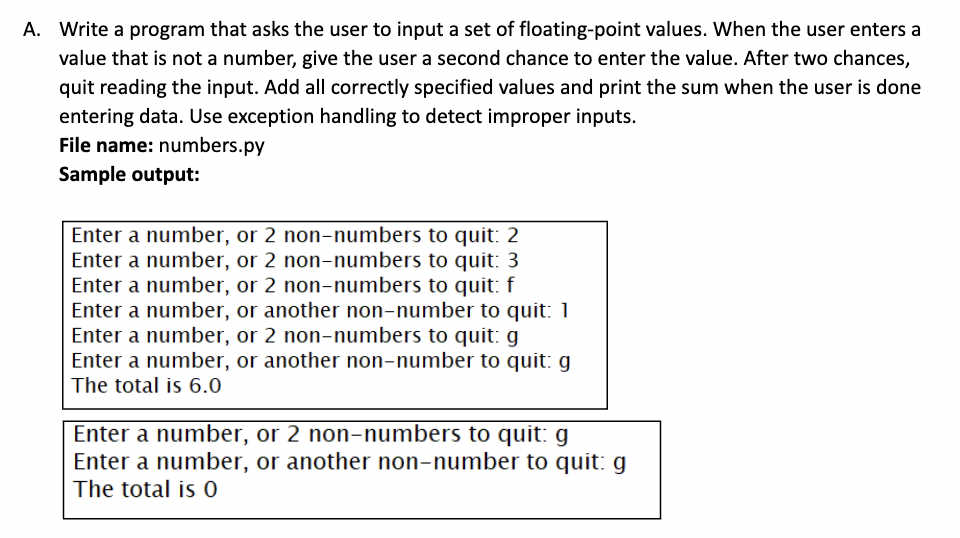 Solved Write A Program That Asks The User To Input A Set Of