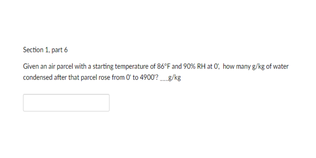 Solved Given an air parcel with a starting temperature of | Chegg.com