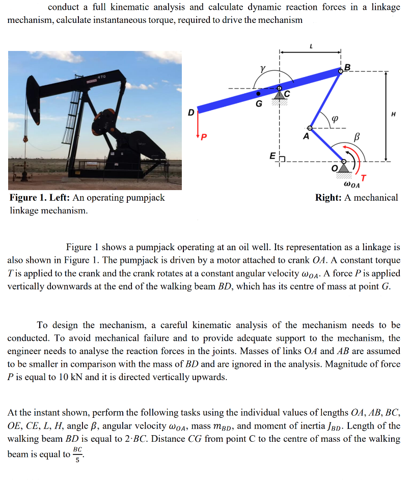 Solved conduct a full kinematic analysis and calculate | Chegg.com