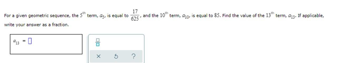 Solved 17 For a given geometric sequence, the 5th term, as, | Chegg.com
