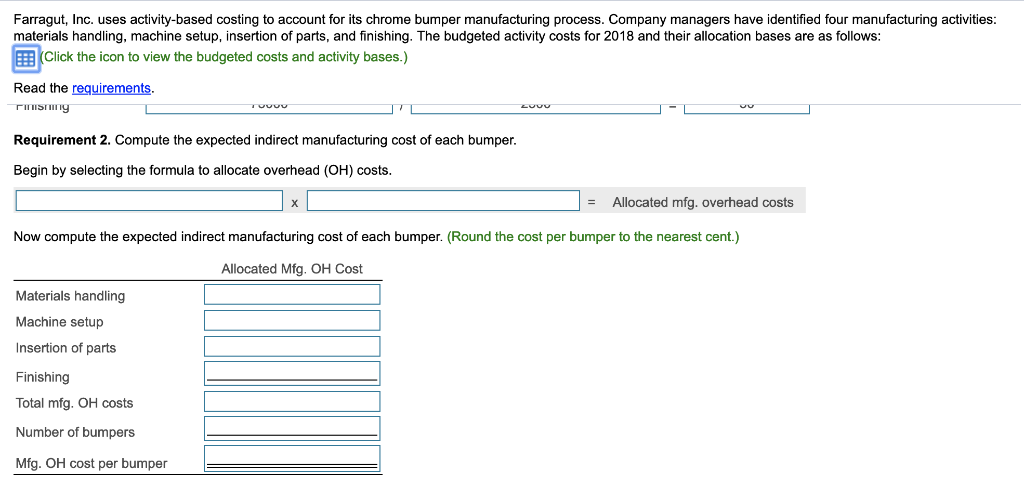 Solved Data Table Activity Materials handling Machine setup | Chegg.com