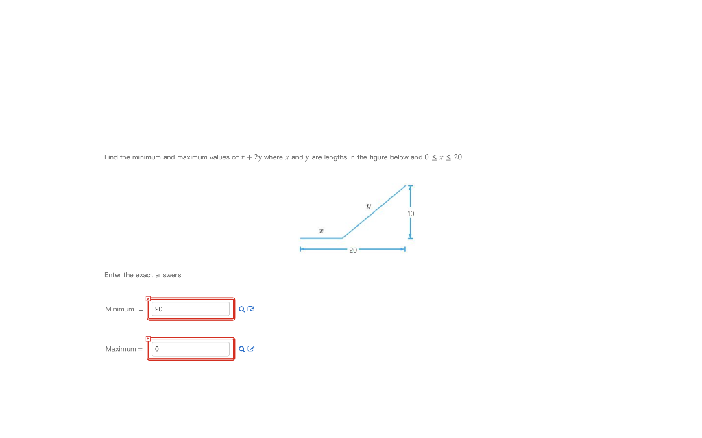 Solved Find the minimum and maximum values of x + 2y where x | Chegg.com