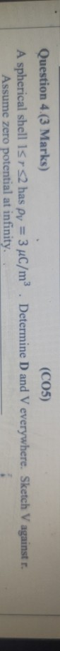 Solved Question 4.(3 Marks) A spherical shell lsr 2 has Py = | Chegg.com