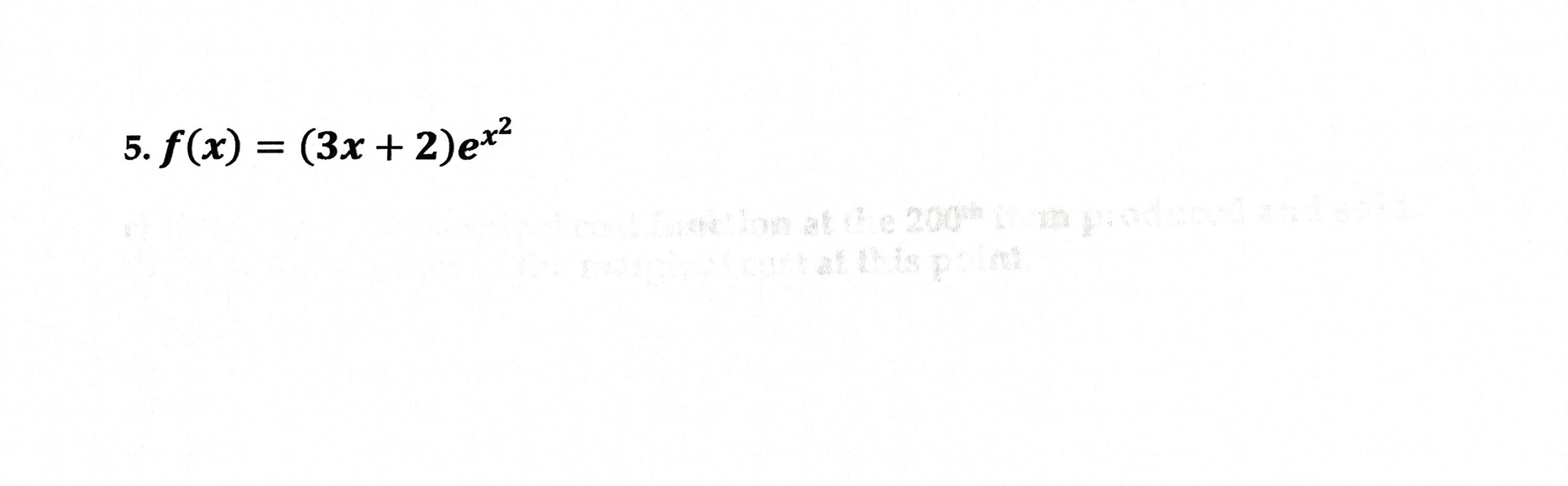 Solved FIND THE FIRST DERIVATIVE WITH RESPECT TO THE DOMAIN | Chegg.com