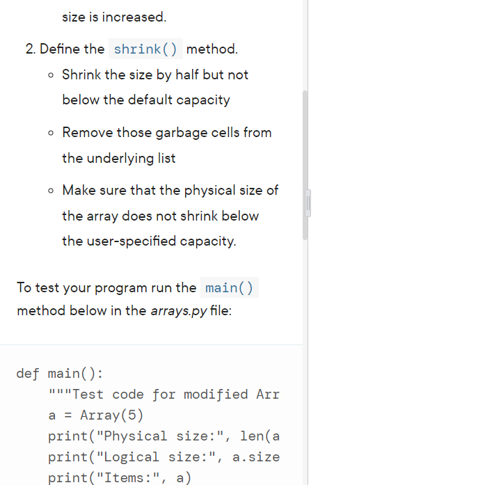 Solved Instructions The and methods should use the | Chegg.com