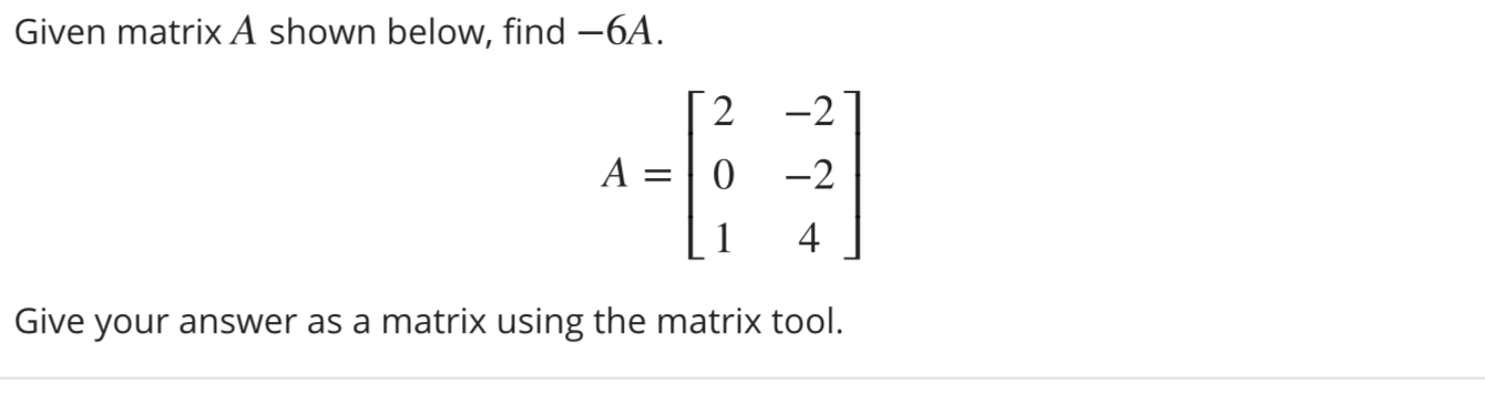 Solved Given the matrix A shown below, what is the element | Chegg.com