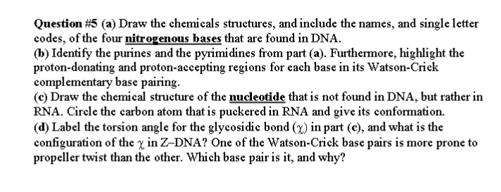 Solved Question #5 (a) ﻿Draw the chemicals structures, and | Chegg.com
