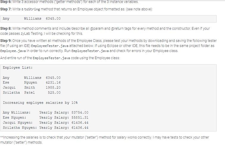 Solved 8.26 Programming Lab 5 (Ch. 8) This class will model | Chegg.com