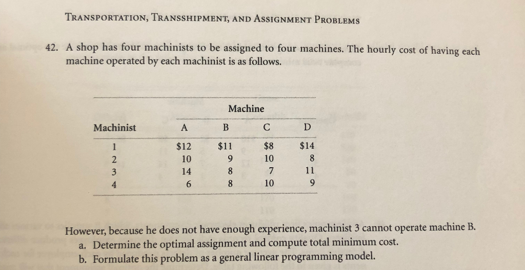 Solved TRANSPORTATION, TRANSSHIPMENT, AND ASSIGNMENT | Chegg.com