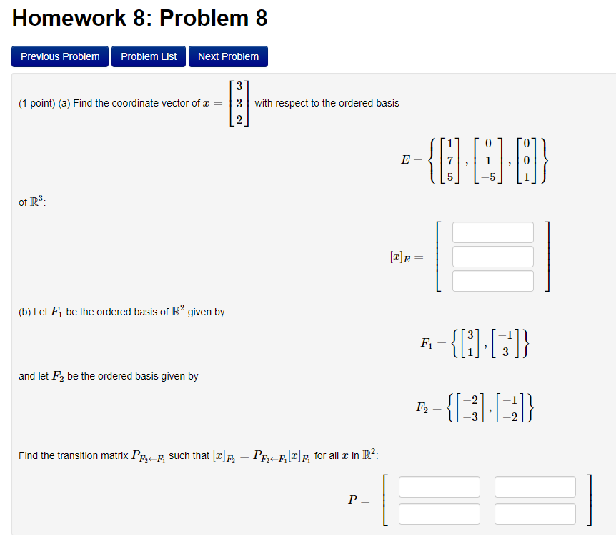 Solved Homework 8: Problem 8 Previous Problem Problem List | Chegg.com