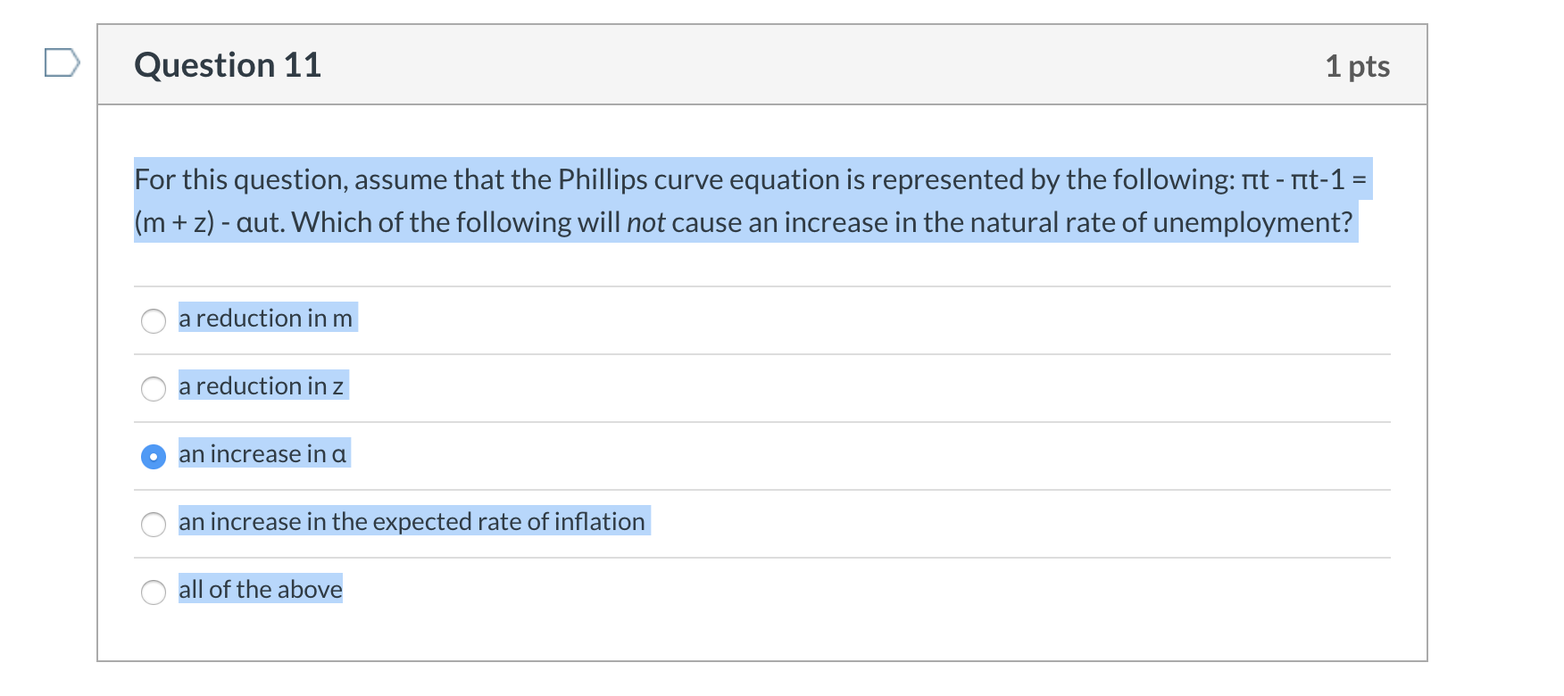 Solved For this question, assume that the Phillips curve | Chegg.com