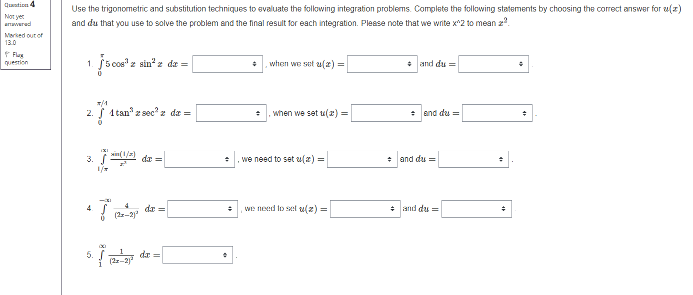 Solved Use the trigonometric and substitution techniques to | Chegg.com