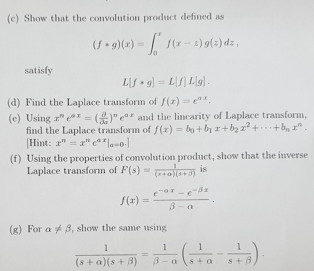 Solved (c) Show that the convolution product defined as | Chegg.com