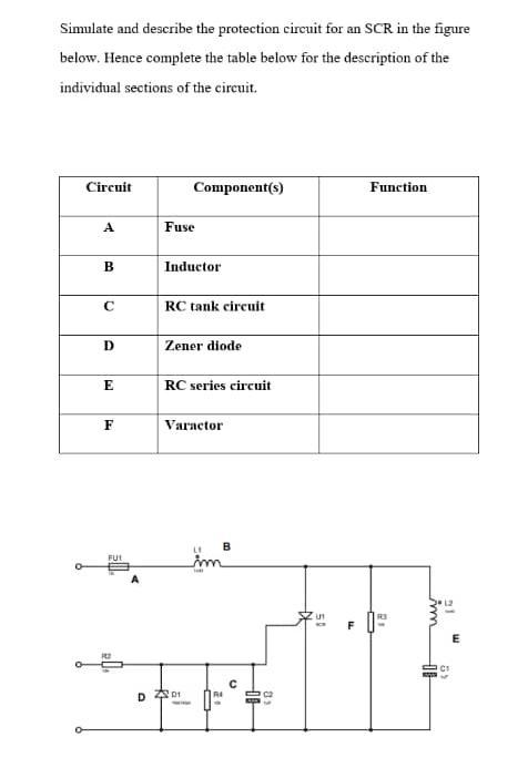 Solved Simulate and describe the protection circuit for an | Chegg.com