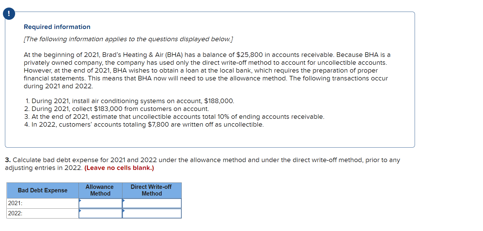 Solved Required information (The following information | Chegg.com