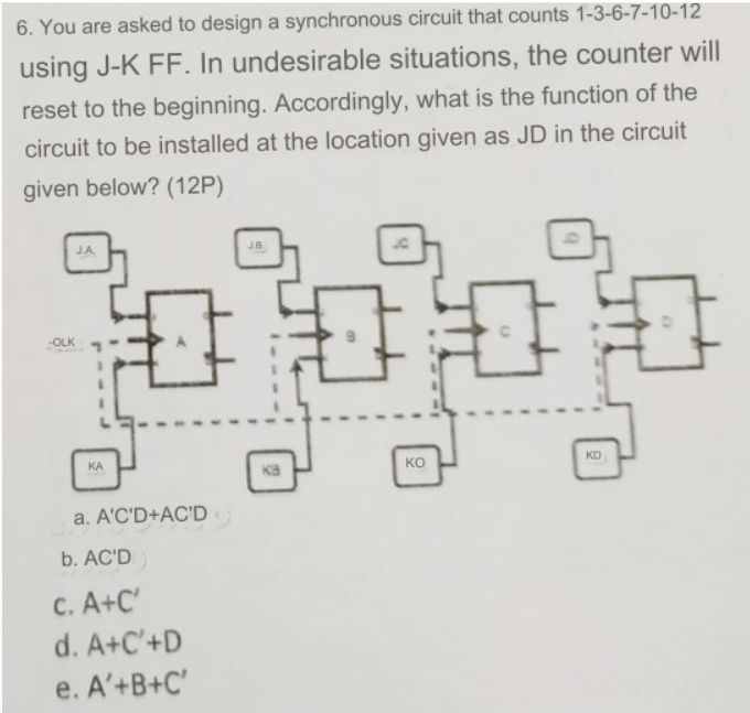 You are asked to design a synchronous circuit that | Chegg.com