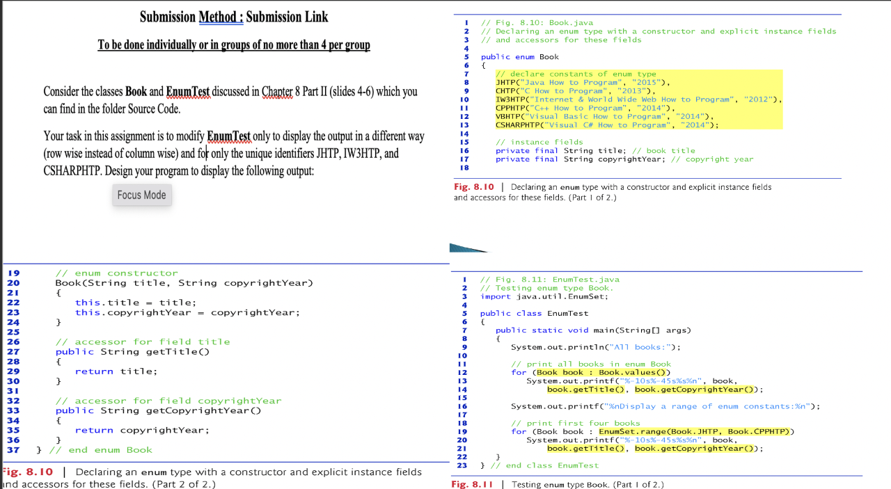Solved Submission Method : Submission Link // Fig. 8.10: | Chegg.com