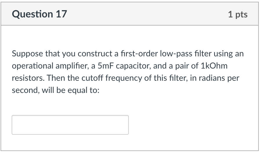 Solved Question 17 1 pts Suppose that you construct a | Chegg.com