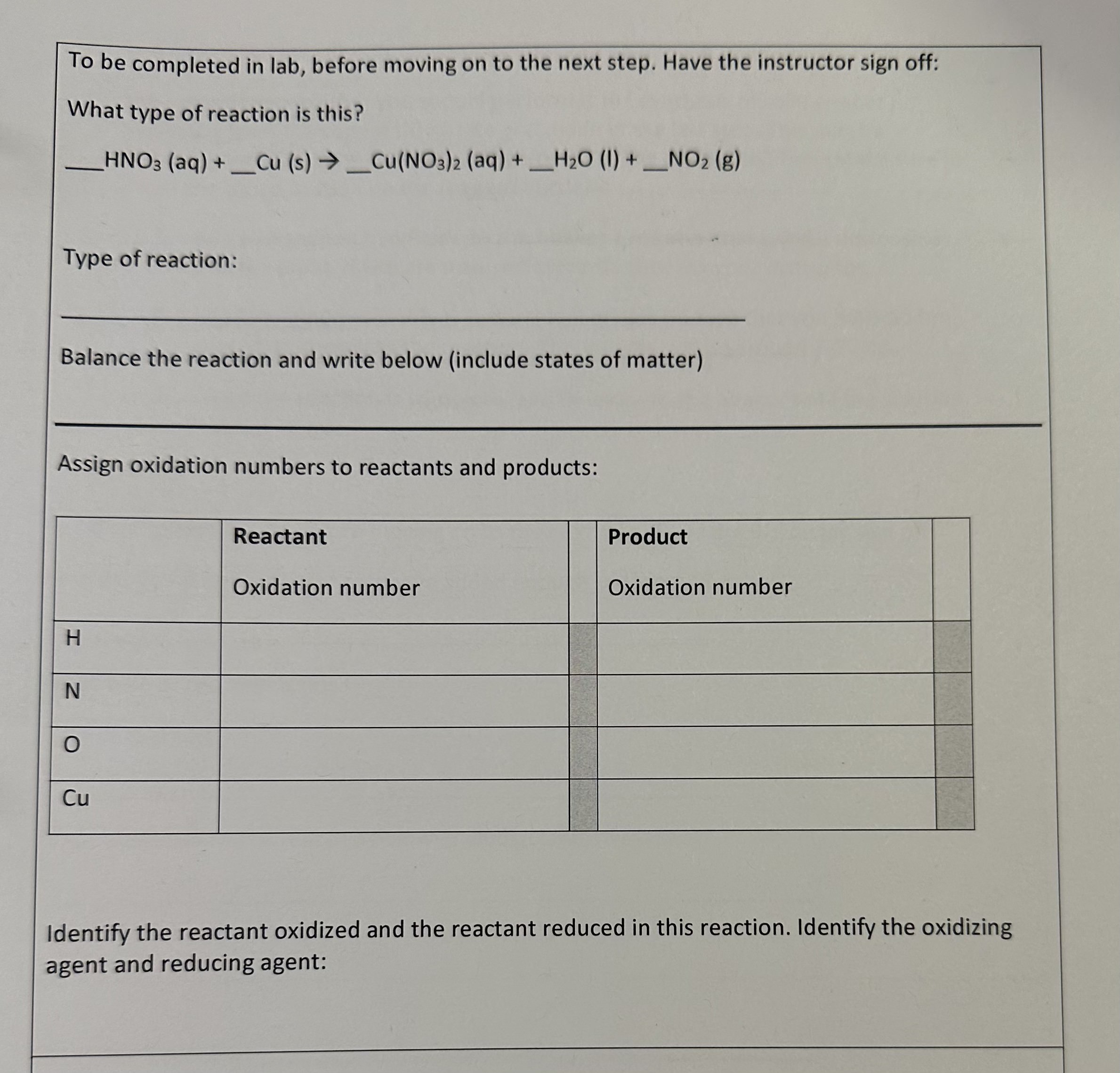Solved To be completed in lab, before moving on to the next | Chegg.com