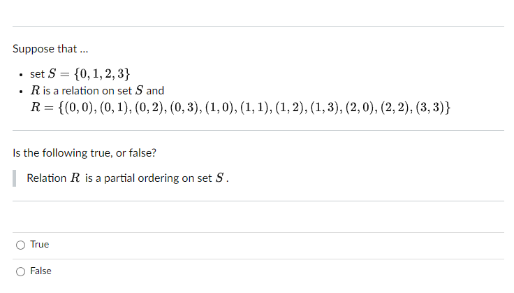 Solved Suppose that … - set S={0,1,2,3} - R is a relation on | Chegg.com