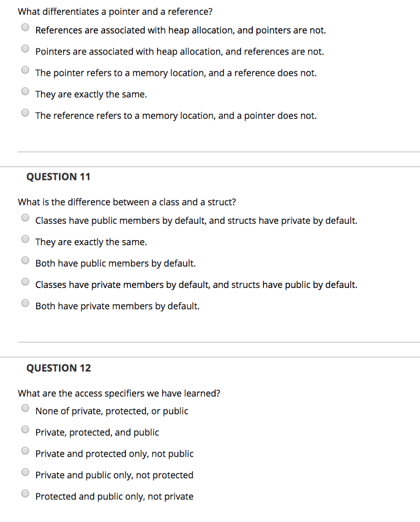 Solved What differentiates a pointer and a reference? | Chegg.com