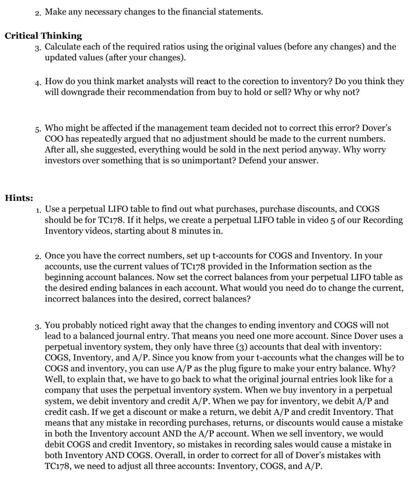 Solved Intermediate 1 FSR Project Part #5: Inventory Basics | Chegg.com
