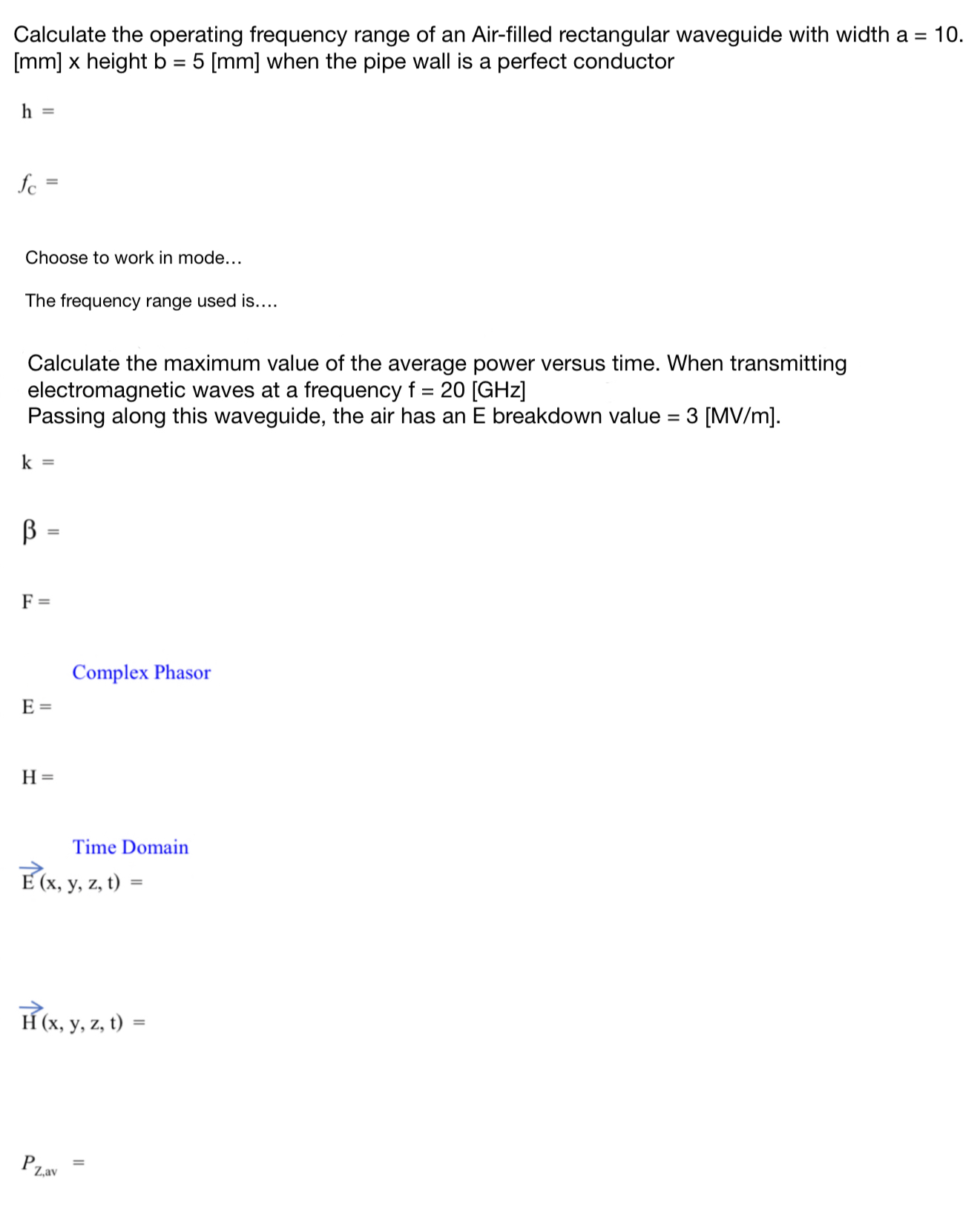 Solved Calculate the operating frequency range of an | Chegg.com