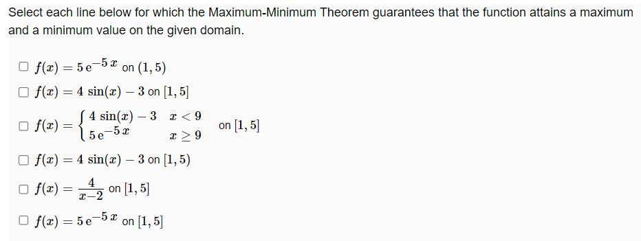 Solved Select each line below for which the Maximum-Minimum | Chegg.com