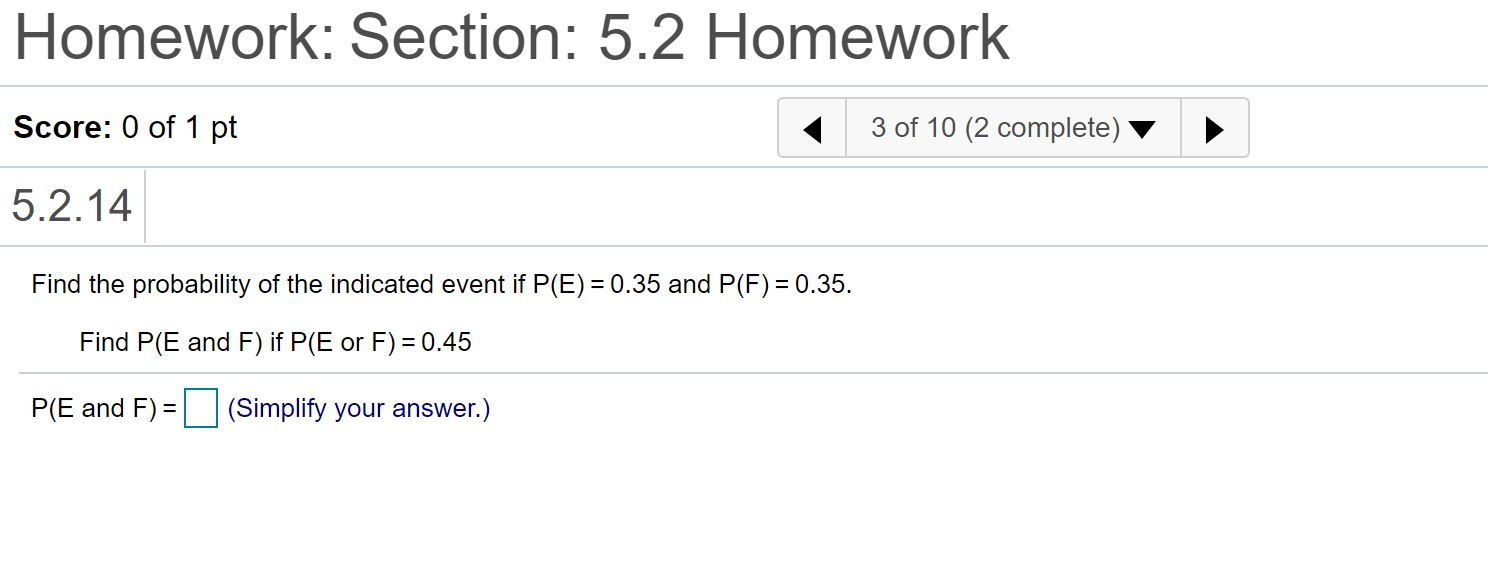 Solved Homework Section 5 2 Homework Score 0 Of 1 Pt 3 Of