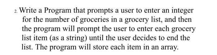 Solved 2. Write a Program that prompts a user to enter an | Chegg.com