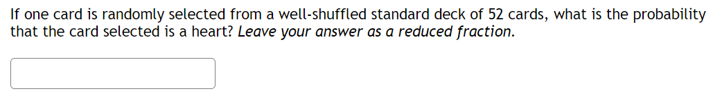 Solved If one card is randomly selected from a well-shuffled | Chegg.com