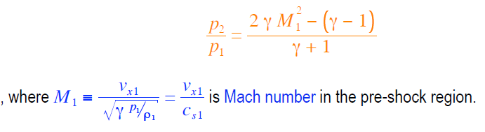 Solved Relations between pre-shock and post-shock regions: | Chegg.com