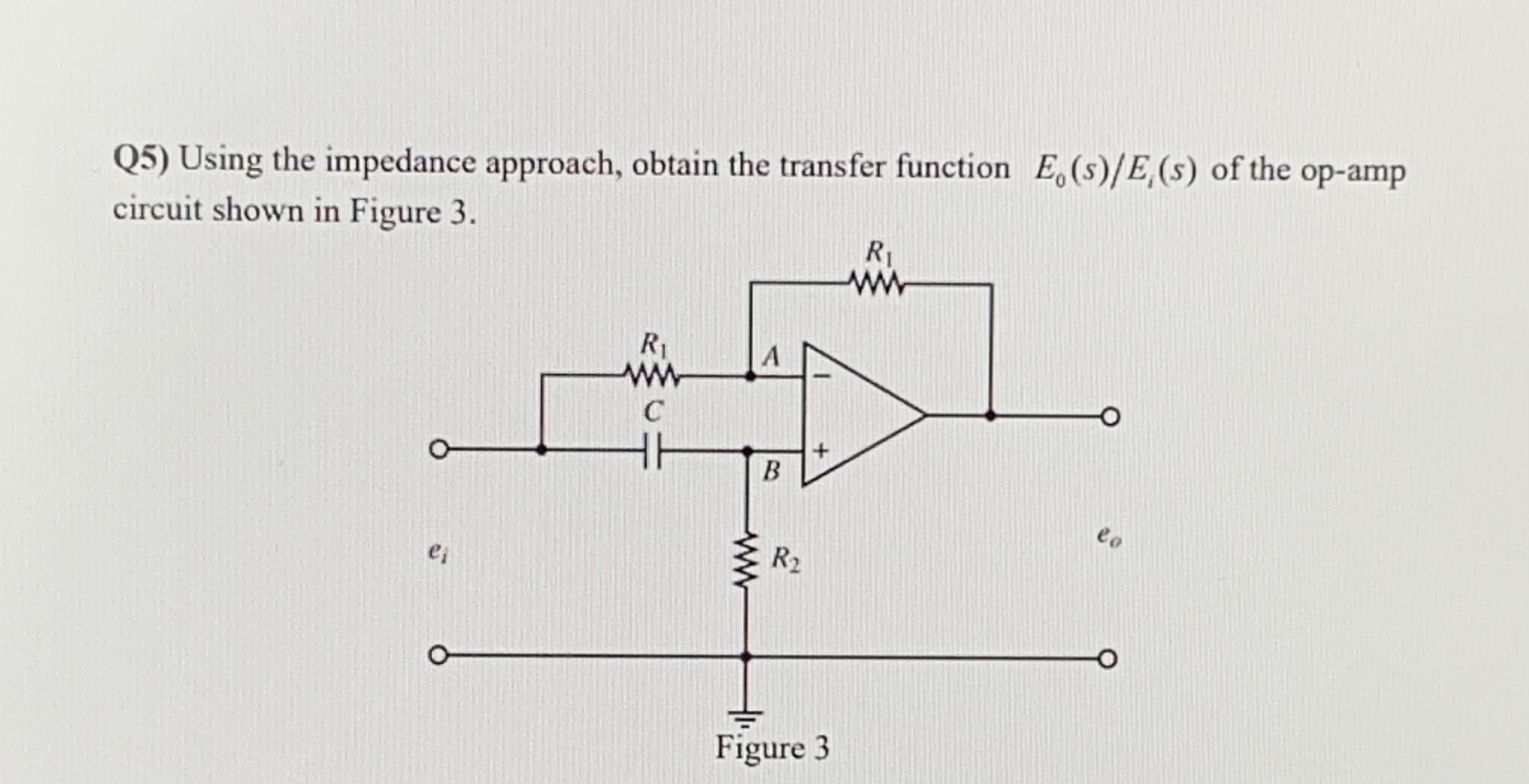 Solved Q5) Using the impedance approach, obtain the transfer | Chegg.com