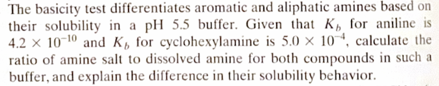 Solved The basicity test differentiates aromatic and | Chegg.com