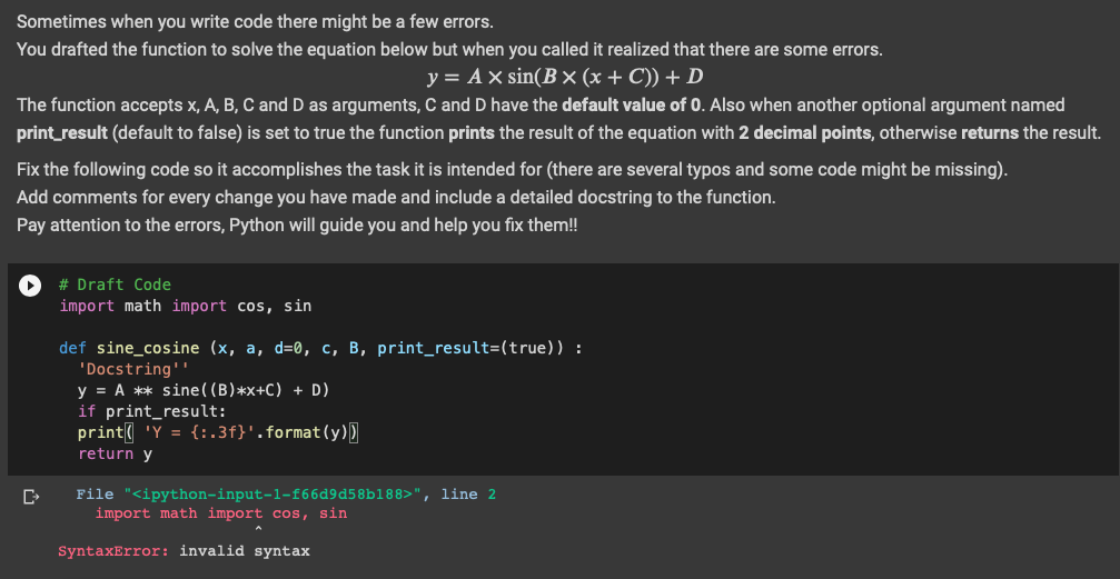 Solved Sometimes when you write code there might be a few | Chegg.com
