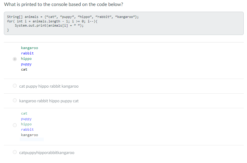 Solved What is printed to the console based on the code | Chegg.com