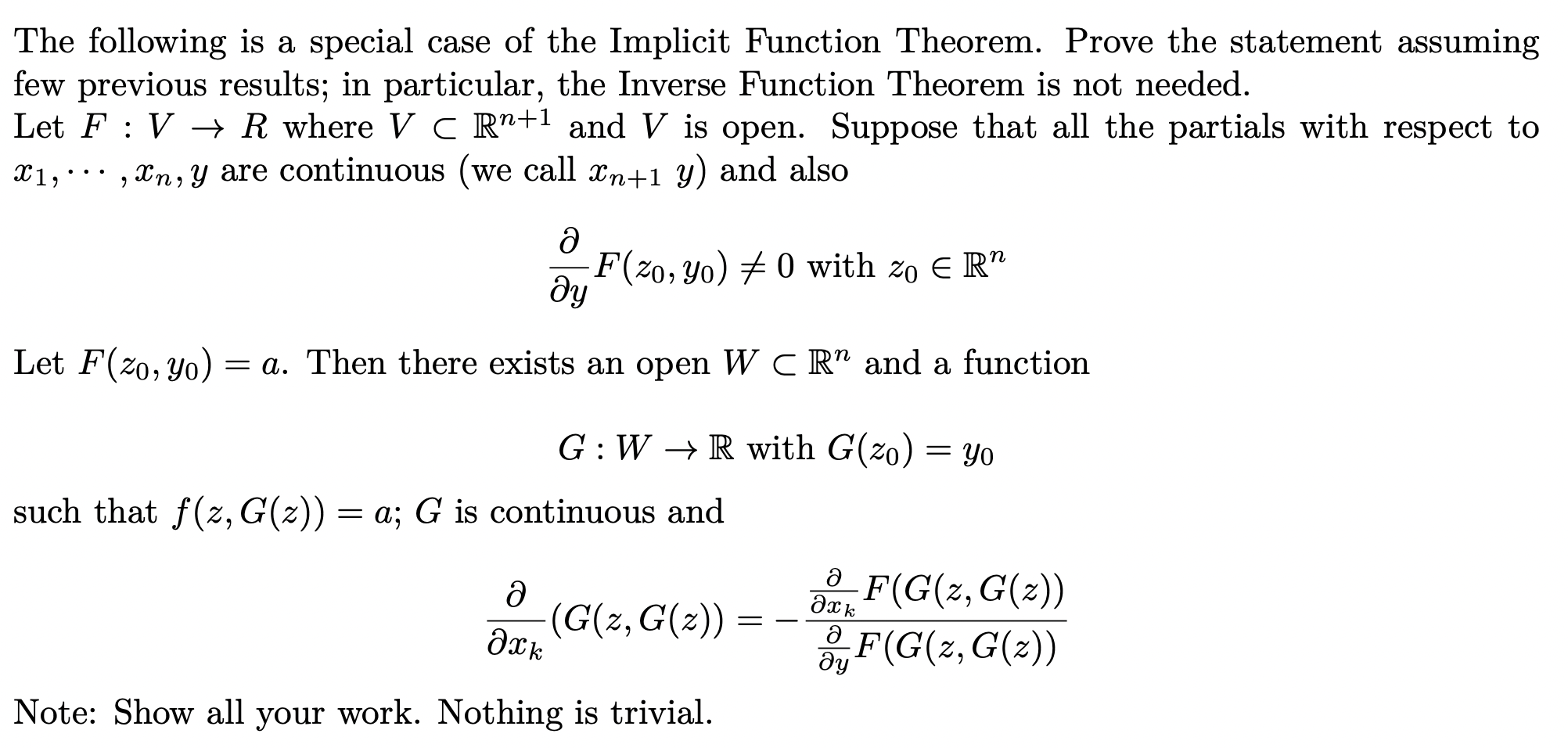 Solved > The following is a special case of the Implicit | Chegg.com