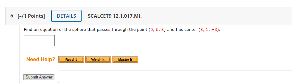 Solved Find an equation of the sphere that passes through | Chegg.com