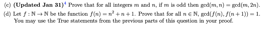 Solved Definition Greatest Common Divisor Of Two Integers