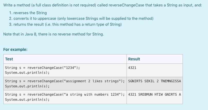 Solved Write a method (a full class definition is not | Chegg.com