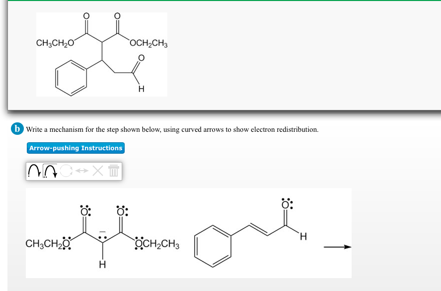 Solved CH3CH2O OCH2CH3 Write a mechanism for the step shown | Chegg.com