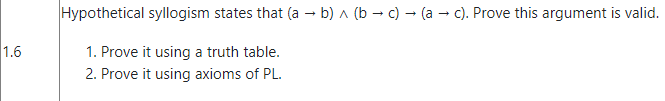 Solved Hypothetical syllogism states that (a - b)^(b + c) = | Chegg.com