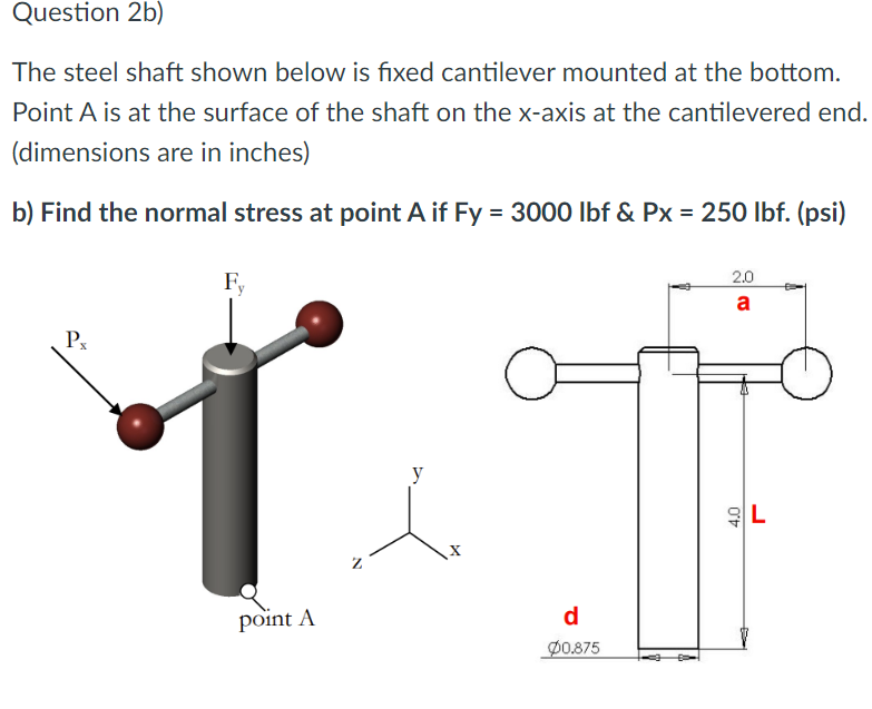 Solved The steel shaft shown below is fixed cantilever | Chegg.com